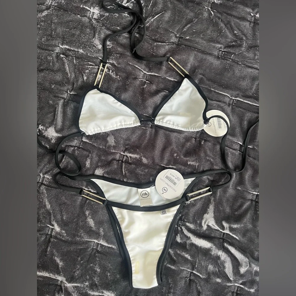 Micro Kitten | Swim | Microkitten Bikini Blackwhite Nwt Xl Top L Bottom ...